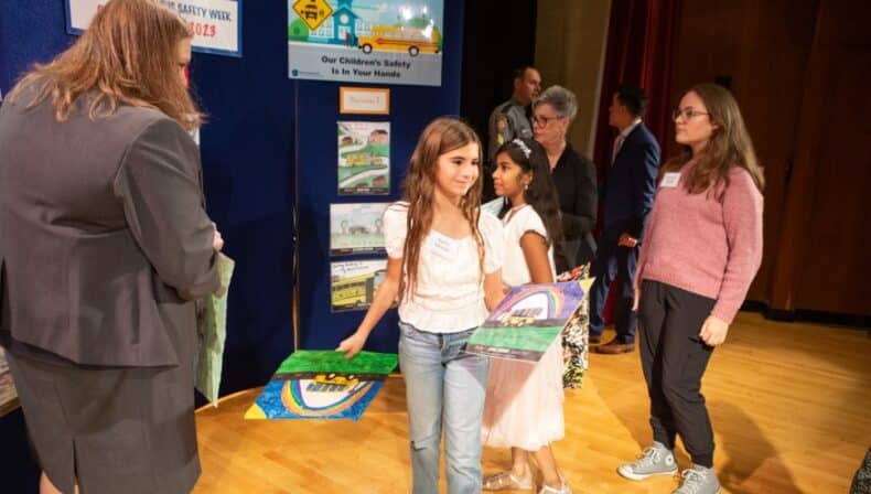 Four Lansdale Students Honored for School Bus Safety Posters